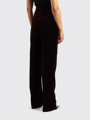 Alaïa High-waisted Straight-leg Velvet Palazzo Trousers