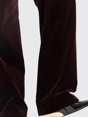 Alaïa High-waisted Straight-leg Velvet Palazzo Trousers