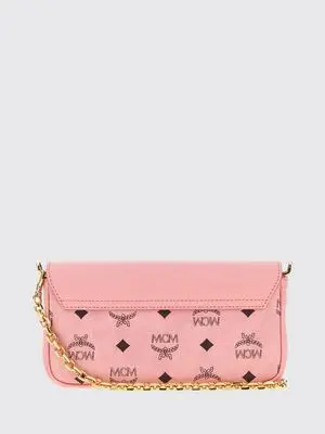 Mcm Mini Shoulder Bag In Coated Cotton With Chain Handle