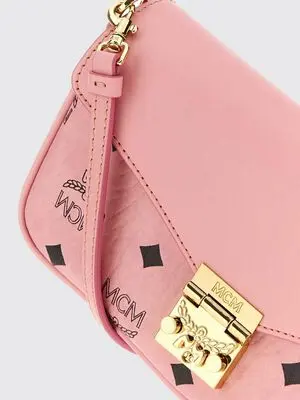 Mcm Mini Shoulder Bag In Coated Cotton With Chain Handle