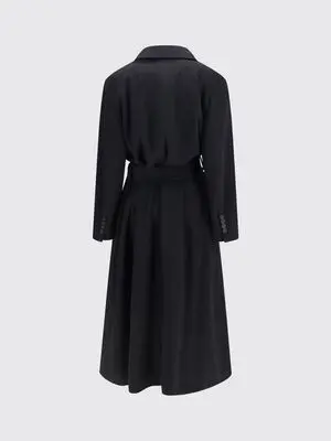 Dolce & Gabbana Long Wool Robe Coat With Belt