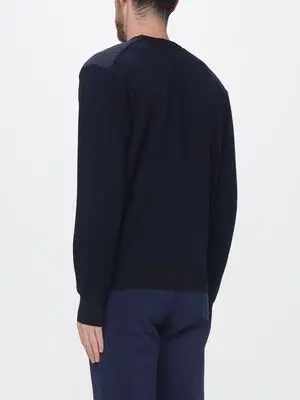Paul & Shark Crewneck Jumper In Pure Merino Wool With Ribbed Trims