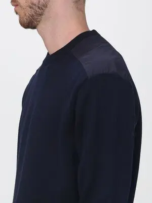 Paul & Shark Crewneck Jumper In Pure Merino Wool With Ribbed Trims