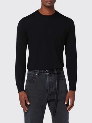 DRUMOHR Pure Wool Crewneck Jumper With Long Sleeves And Ribbed Trims - Black