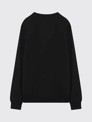 DRUMOHR Pure Wool Crewneck Jumper With Long Sleeves And Ribbed Trims - Black