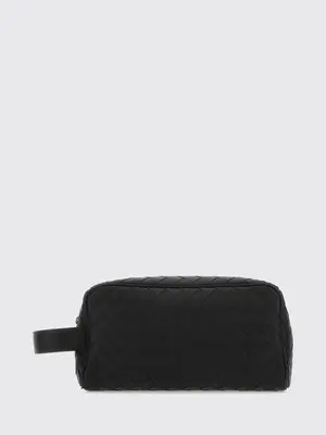 Bottega Veneta Intrecciato Woven Calfskin Leather Travel Toiletry Case - Black