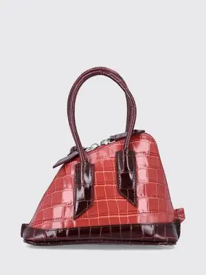 Attico La Sant Ambroeus Bicolour Croc-effect Leather Handbag - Pink