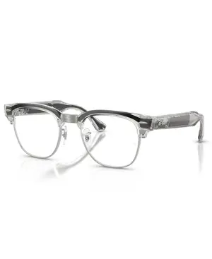 Ray-ban Meta Audio Clubmaster Optics Polarized Eyeglasses - Grey