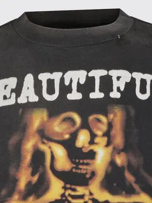 SAINT MXXXXXX Punk-style Graphic Print Cotton T-shirt By