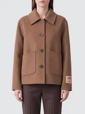 SOLOTRE Single-breasted Wool And Cashmere Blend Peacoat With Patch Pockets - Camel