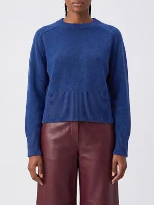 NOTSHY Pure Cashmere Crewneck Jumper With Long Sleeves And Ribbed Trim - Blue