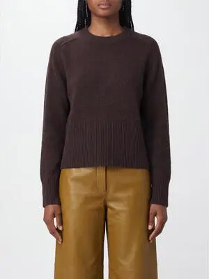 NOTSHY Pure Cashmere Crewneck Jumper With Long Sleeves And Ribbed Trim - Brown