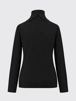 SOLOTRE Slim Fit Wool Turtleneck Jumper With Ribbed Trims