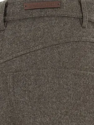 Max Mara High-waisted Pure Virgin Wool Knit Flare Trousers