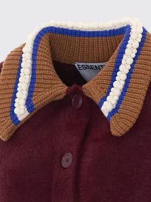 Essentiel Antwerp Wool-blend Bomber Jacket With Contrast Trims - Red
