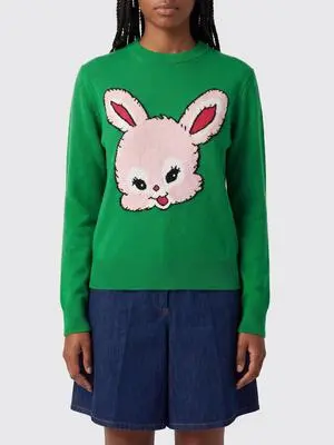 Essentiel Antwerp Graphic Print Wool And Cashmere Blend Jumper - Green