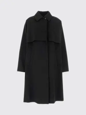JIL SANDER Long Single-breasted Wool Coat With Concealed Closure