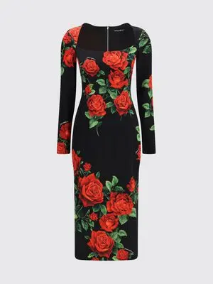 Dolce & Gabbana Floral-print Stretch-silk Sheath Midi Dress