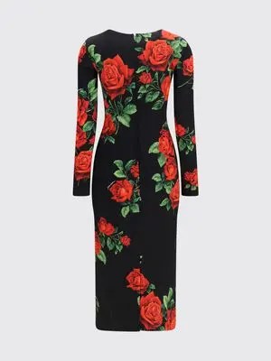 Dolce & Gabbana Floral-print Stretch-silk Sheath Midi Dress
