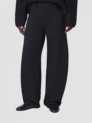 Séfr Oktai Mid-rise Wool-blend Wide-leg Trousers - Black