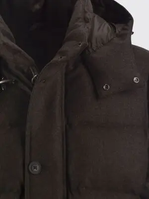 FAY Hooded Padded Jacket With Iconic Hook Closure