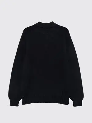 Universal Works Long-sleeved Knitted Polo Shirt In Pure Wool