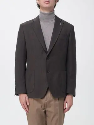 MANUEL RITZ Single-breasted Stretch-polyester Blazer With Patch Pockets - Brown