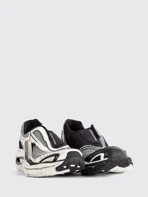 Balenciaga Distressed-effect Mesh Slip-on Sneakers With Embroidered Logo
