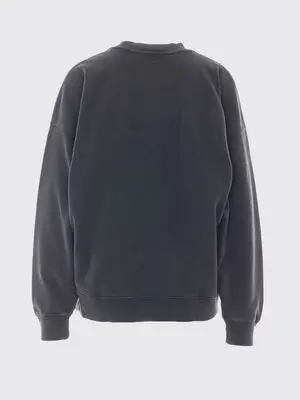 ANINE BING Graphic Print Cotton Crewneck Sweatshirt With Dropped Shoulders