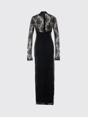 ANIYE BY Long-sleeved High-neck Lace Evening Gown With An Internal Slip - Black