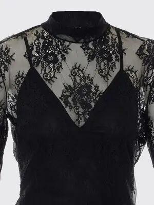 ANIYE BY Long-sleeved High-neck Lace Evening Gown With An Internal Slip - Black