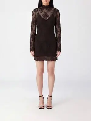 ANIYE BY Long-sleeved High-neck Lace Mini Dress With An Internal Slip