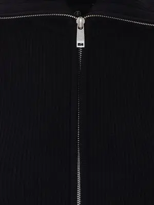 ANINE BING Ribbed Knit Wool-blend High-neck Mini Sheath Dress