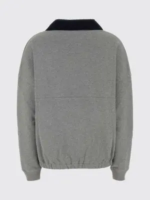 Loewe Crewneck Cotton Sweatshirt With Dropped Shoulders And Drawstring - Grey