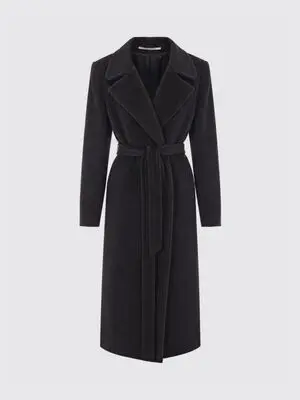 Tagliatore Long Belted Robe Coat In Alpaca And Virgin Wool