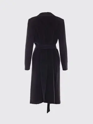 Tagliatore Long Belted Robe Coat In Alpaca And Virgin Wool