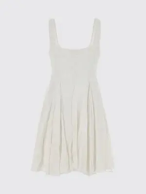 JW Anderson A-line Off-the-shoulder Mini Dress In Viscose With V-neck