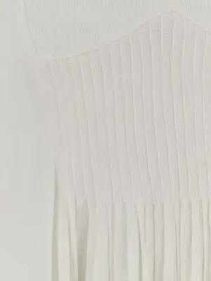JW Anderson A-line Off-the-shoulder Mini Dress In Viscose With V-neck