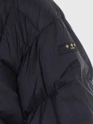 TATRAS Short Water-repellent Puffer Jacket In Quilted Nylon With Funnel Neck - Black