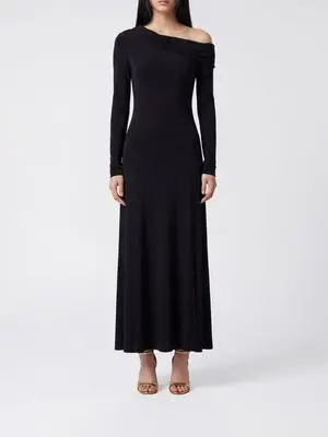 Alberta Ferretti One-shoulder Viscose Long Sheath Dress With An Asymmetric Neckline - Multicolor