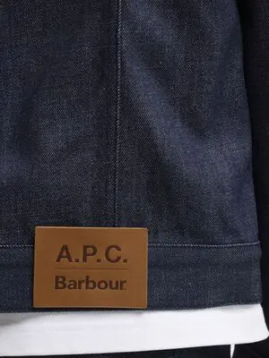Barbour Cotton Denim Shirt Jacket With Classic Collar And Patch Pockets