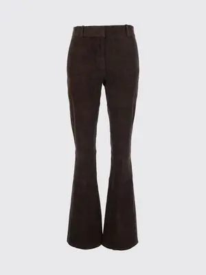 ARMA Mid-rise Flared Faux Suede Trousers - Brown