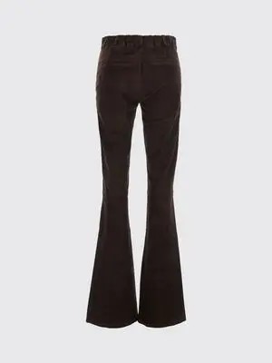 ARMA Mid-rise Flared Faux Suede Trousers - Brown