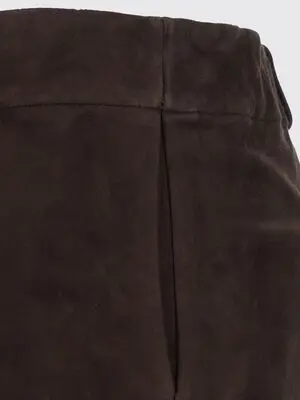 ARMA Mid-rise Flared Faux Suede Trousers - Brown
