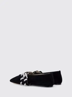Le Monde Beryl Suede Mary Jane Flats With Double Strap