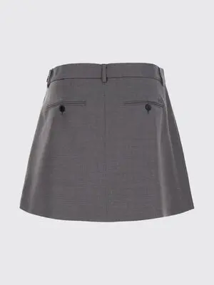 Acne Studios College-style High-waisted Pleated Leather Mini Skirt