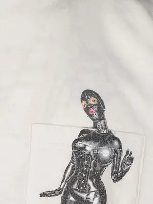 SAINT MXXXXXX Graphic Print Cotton T-shirt With Dropped Shoulders