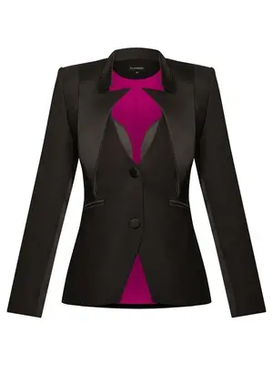 TIA DORRAINE Femme Fatale Tailored Blazer - Black