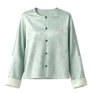 SILKINC Silk Jacquard Double Sided Jacket - Green