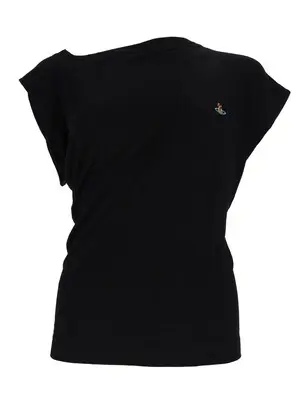 VIVIENNE WESTWOOD Top "hebo" Con Logo - Black